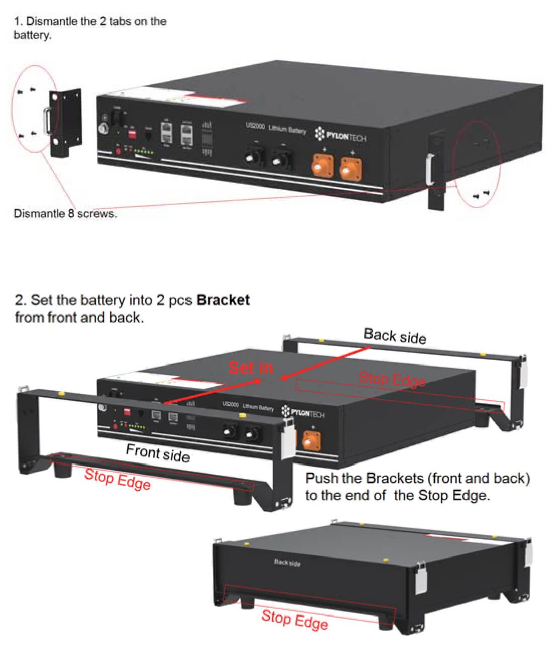Рамка для монтажу АКБ Pylontech US2000C. Ціна | Опис | Характеристики ...